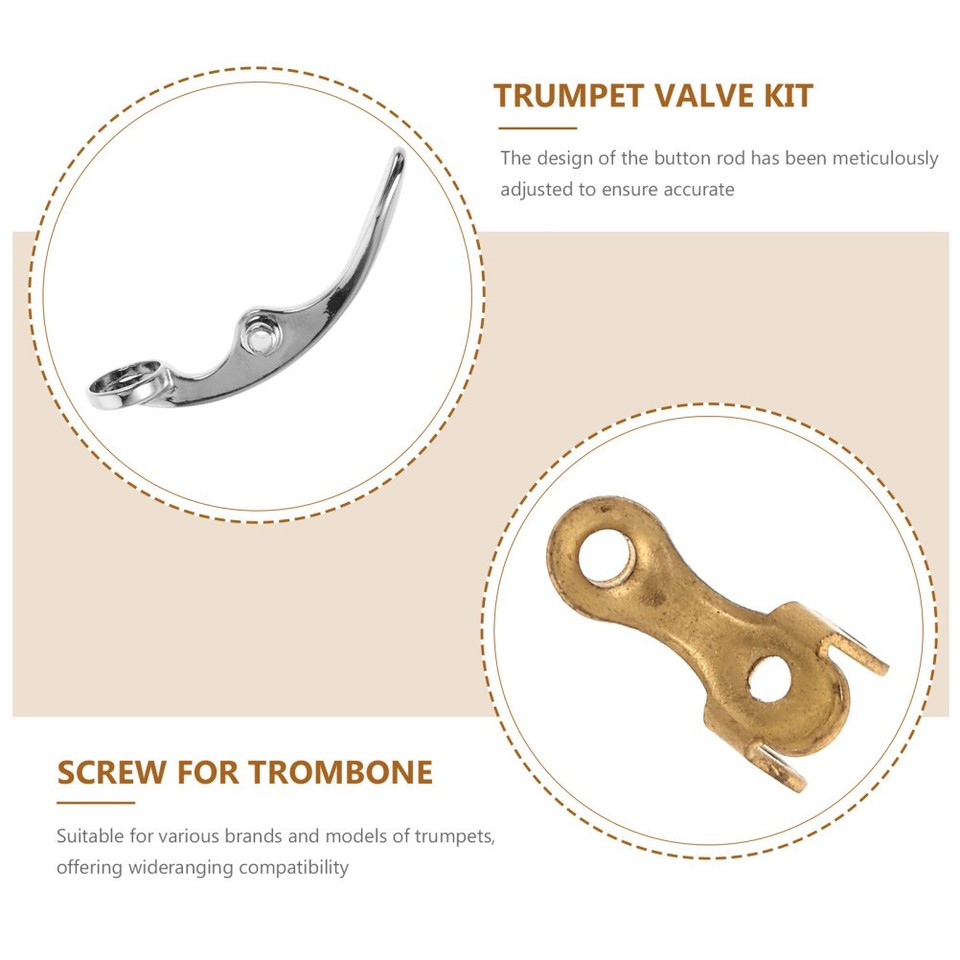 10 PCS Trumpet Valve Repair Brass Instrument Assembly Replacement ...