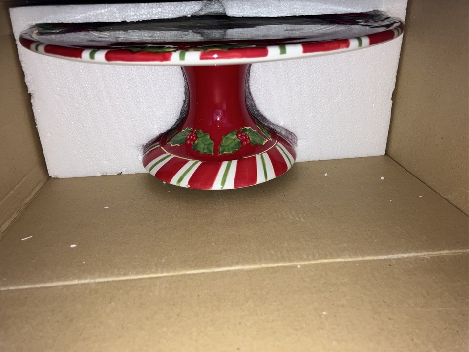 Christopher Radko Christmas Letters To Santa 12.5" Dessert Cake Plate ...