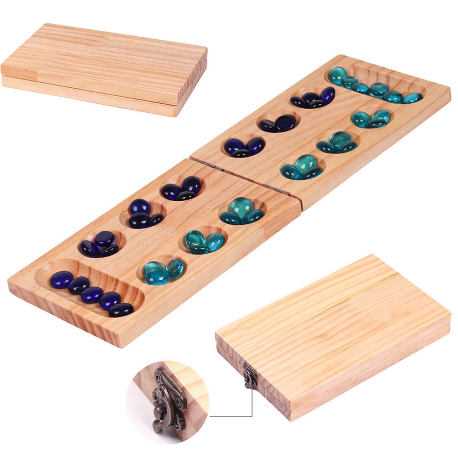 Wooden Folding Board Game Children and Adults Portable Travel Games 48 ...