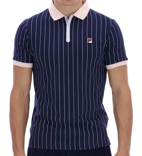 Fila Bjorn Borg BB1 Polo Tennis Shirt - Blue/Peach RRP £50 - Half Price ...