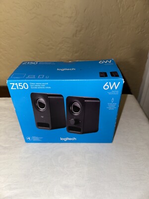Logitech Z150 Multimedia 2.0 Portable Computer Speakers - Black ...