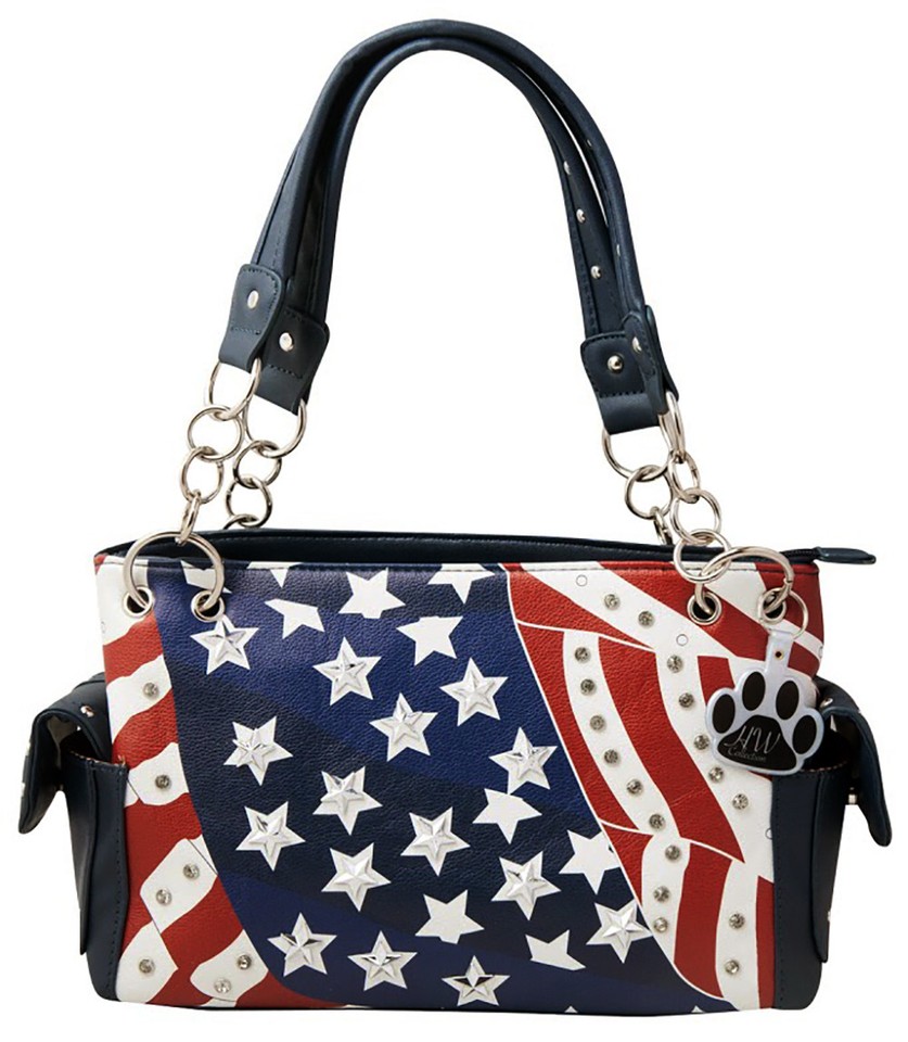 USA American Flag Purse Stars Stripes Western Patriotic Handbag Wallet ...