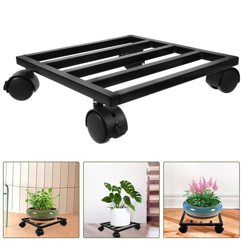 Flower Pot Tray Stand Flowerpot Mover Planter Mobile Chassis Holders | eBay