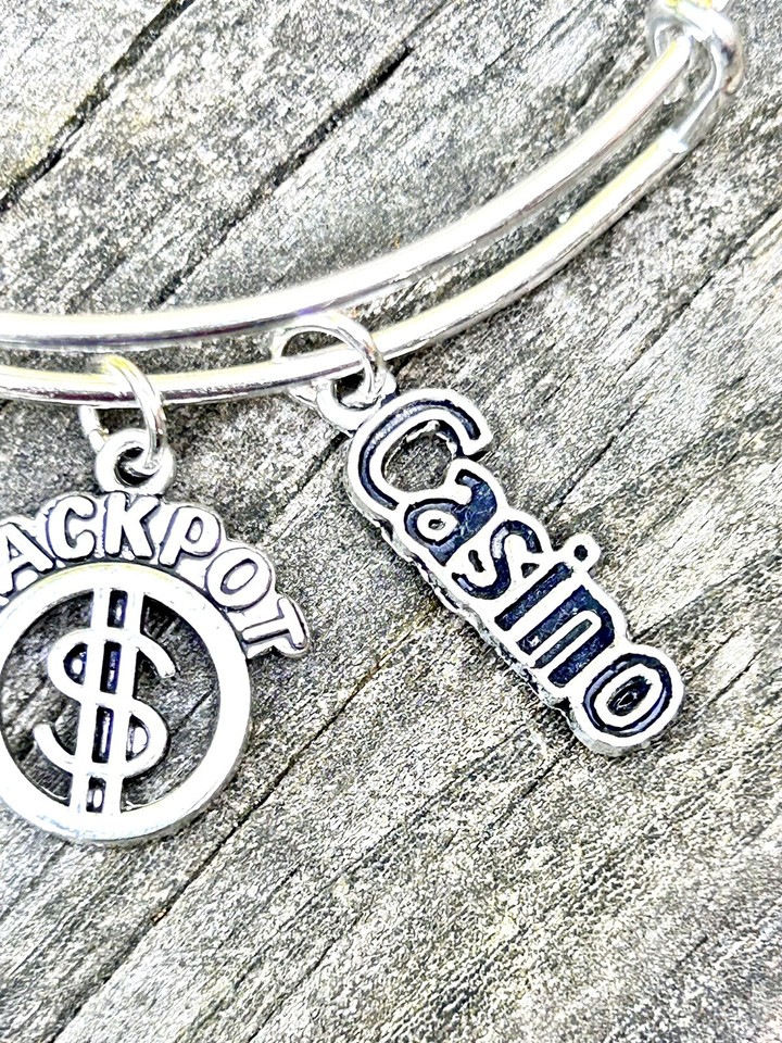 Casino & Jackpot Gambling charm Expandable Bangle Bracelet | eBay