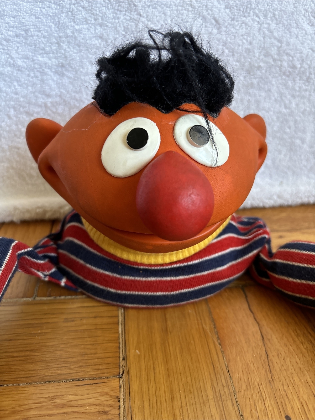 Vintage Sesame Street Muppets Inc. Ernie Rubber Hand Puppet 1970's Toy ...