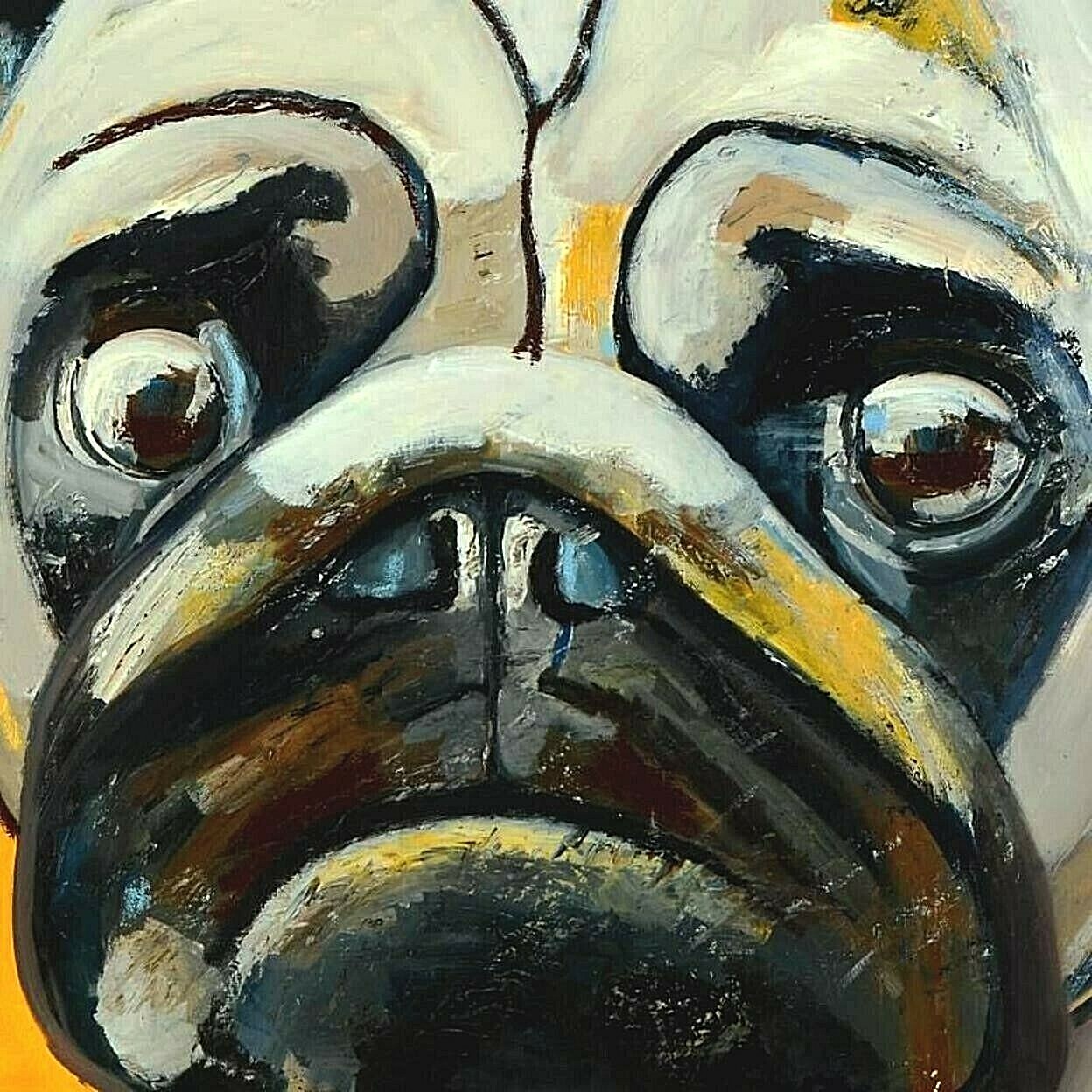 Ofer Samra-"Where Is My Food?"-Framed Orig Oil Painting/Canvas/Hand ...