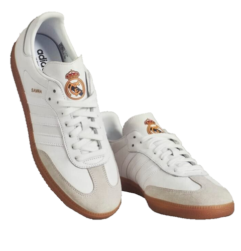 adidas Samba Real Madrid Shoes White Retro Trainers Originals Sneakers ...