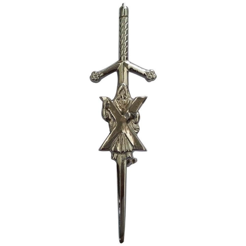 Scottish Kilt Pins Various Design Chrome Finish 4" Highland Pin ...