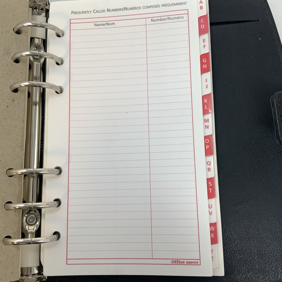 Franklin Covey 365 6-Ring Monthly Weekly Organizer Planner Rust Black ...