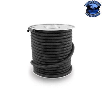 Heavy Split Loom Wire Covering, Protector–BLACK 3/8" 100 ft. Roll #TEC ...