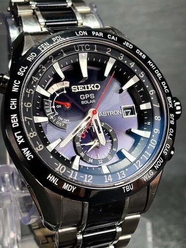 SEIKO ASTRON SBXA015 Bright Titanium Solar GPS Men's Watch | eBay