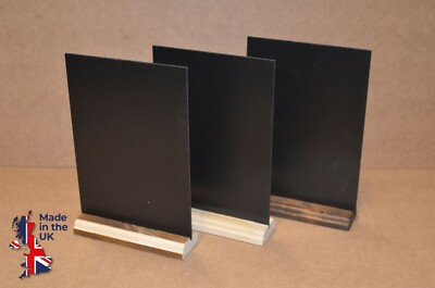 A5 CHALKBOARD BLACKBOARD DOUBLE-SIDED WITH WOODEN PLINTH FOR LIQUID ...