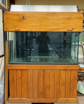 120 Gal Reef Tank/Wood Stand/Canopy/570 Watts Lighting/Pump/Skimmer ...