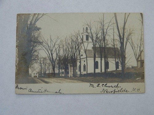Newfields New Hampshire NH RPPC Real Photo Methodist Church 1906 to ...