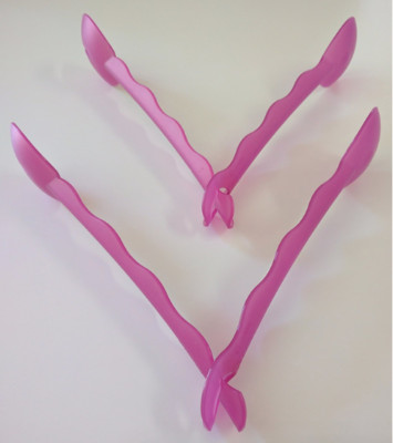 Tupperware Impressions Serving Spoons 4pc Set Slotted & Scoop Purple ...