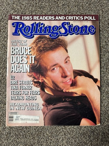 Rolling Stone Magazine Bruce Springsteen Cover February 27th 1986 Issue ...