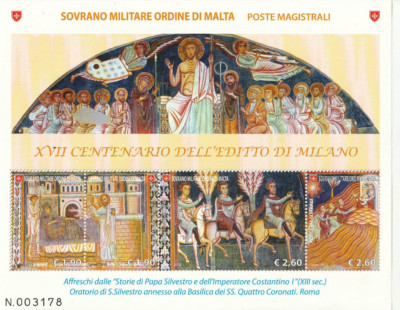 FRANCOBOLLI Malta SMOM 2013 Editto di Milano FOGLIETO | eBay