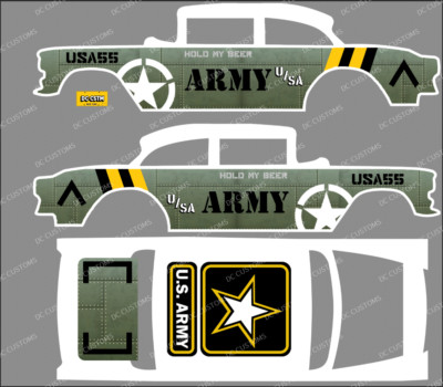 55 CHEVY GASSER (WHITE TONER) DECALS ARMY | eBay
