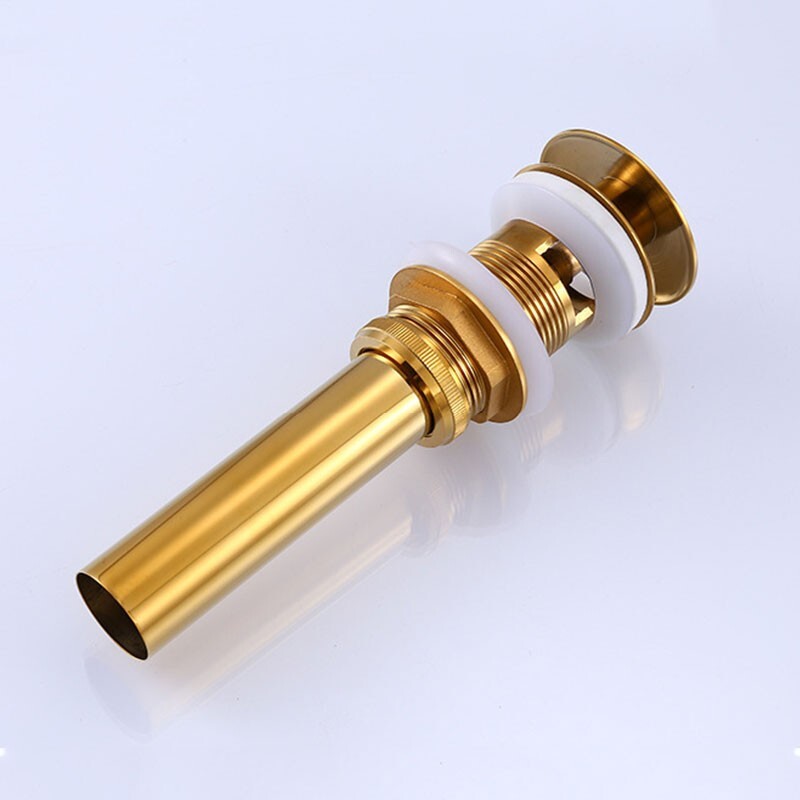 Polished Gold Bathroom Basin Sink Pop Up Drain Waste Stopper With ...