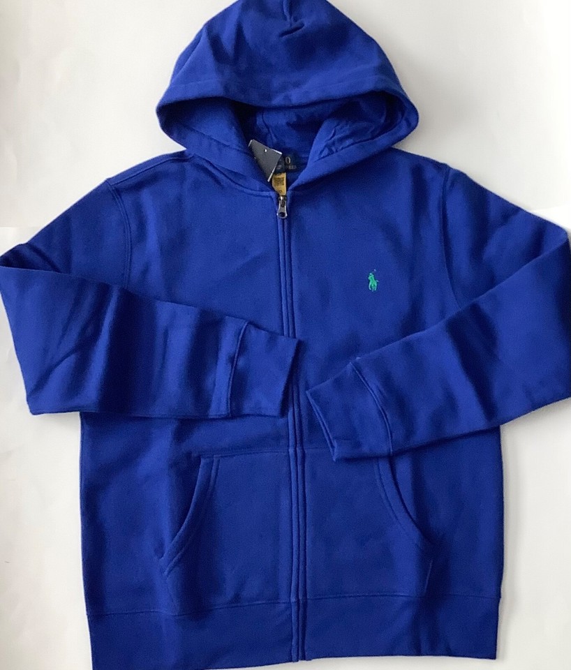 Polo Ralph Lauren Fleece Hoodie Full Zip Jacket Pony Logo BOYS Size M L ...
