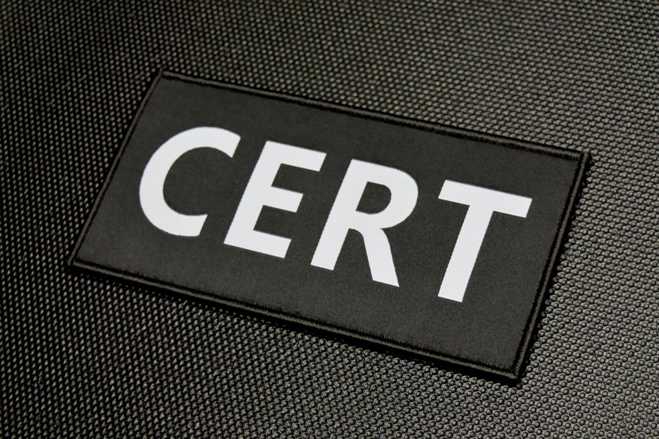 6" X 3" Woven CERT Placard Patch Corrections Emergency Response Team ...