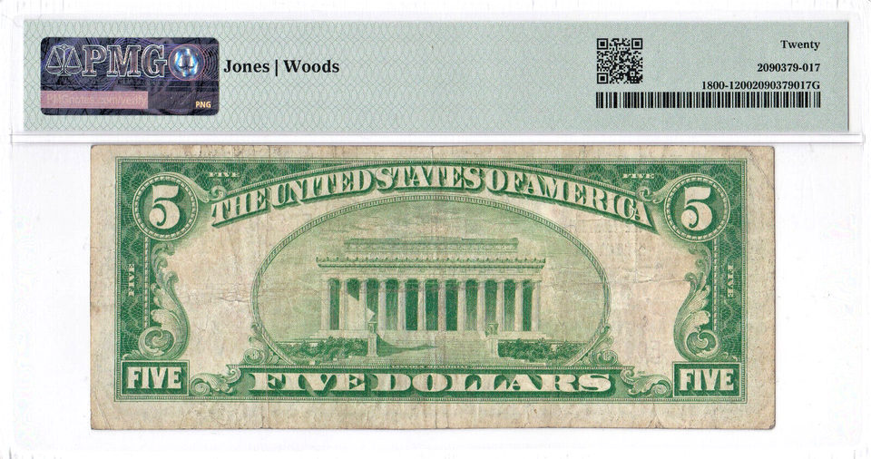 $5 1929 T1 National TENNYSON Indiana IN "Extremely Rare" ((Only 7 on ...