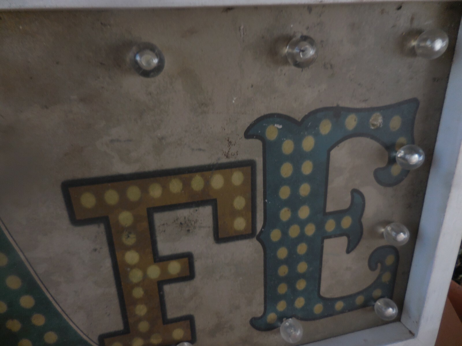 Vintage Hand made CAFE Wooden shadow-box lighted Wall Sign, 23 3/4" L ...