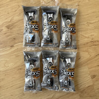 LOT OF 6 - BIC FLEX 5 ULTRA THIN FLEXIBLE PRECISION BLADES RAZOR SAMPLE ...