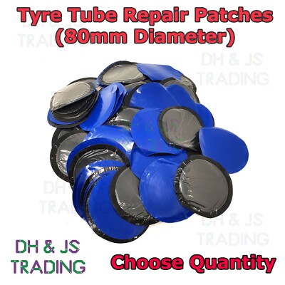 Large Tyre Tube Patches Inner Tube Repair Patch 80mm Motorbike Bike ...