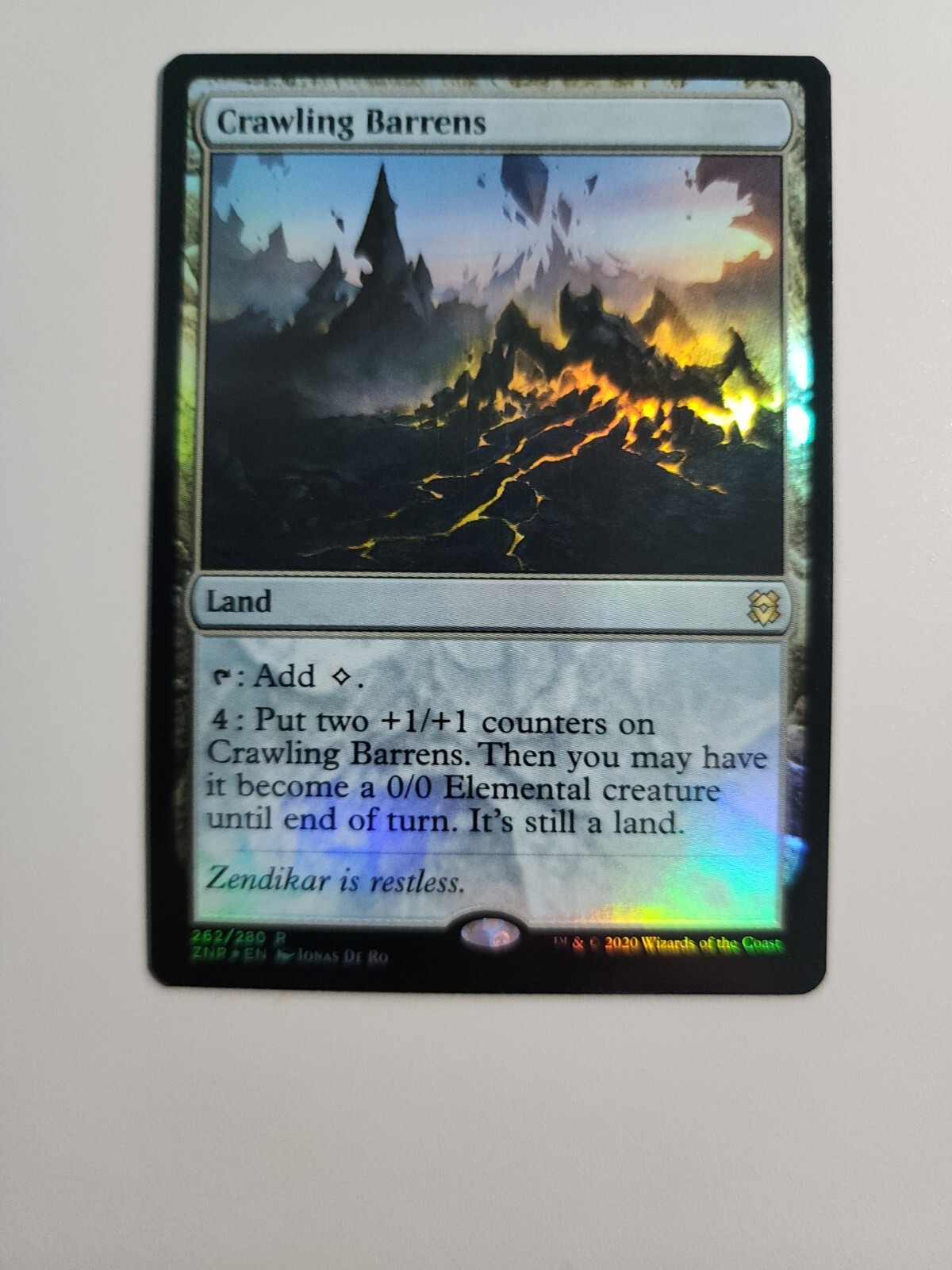 MTG Crawling Barrens Zendikar Rising 262/280 Foil Rare | eBay