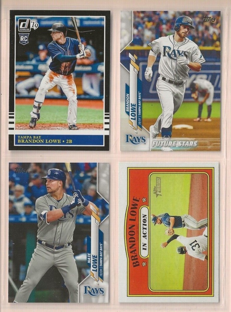 4 CARD LOT OF BRANDON LOWE W/ROOKIE NO DUPES RAYS #1 | eBay