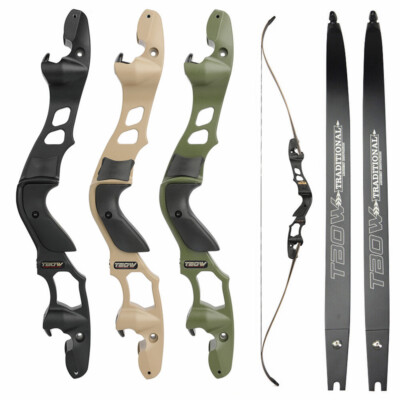 62" ILF Recurve Bow 30-60lbs Takedown 19" Riser American Hunting ...