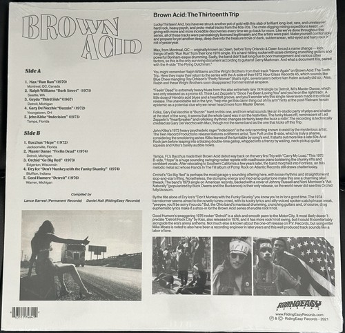 Brown Acid The Thirteenth Trip Vinyl Compilation LP 70’s Hard Rock ...