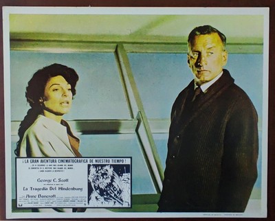 George C. Scott & Anne Bancroft HINDENBURG original MEX 1975 Lobby Card ...