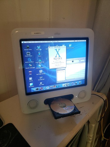 VINTAGE eMac PowerPC G4 800MHz Mac OSX,128MB RAM 42GB HDD Read ...