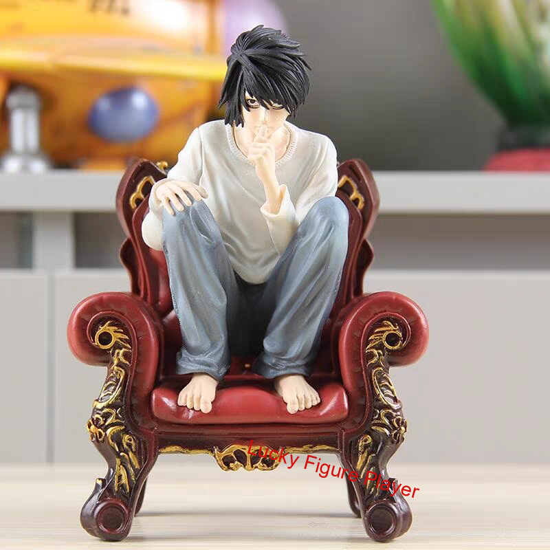 Anime DEATH NOTE L·Lawliet 17cm PVC Model Toy Sofa Squatting Figure ...