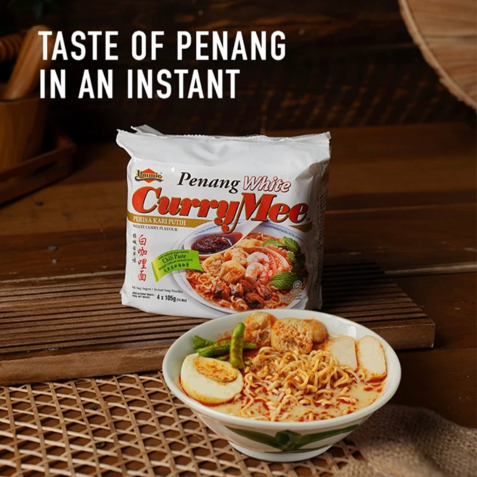 4x IBUMIE PENANG WHITE CURRY MEE INSTANT 4 PACKS WHITE CURRY FLAVOUR ...