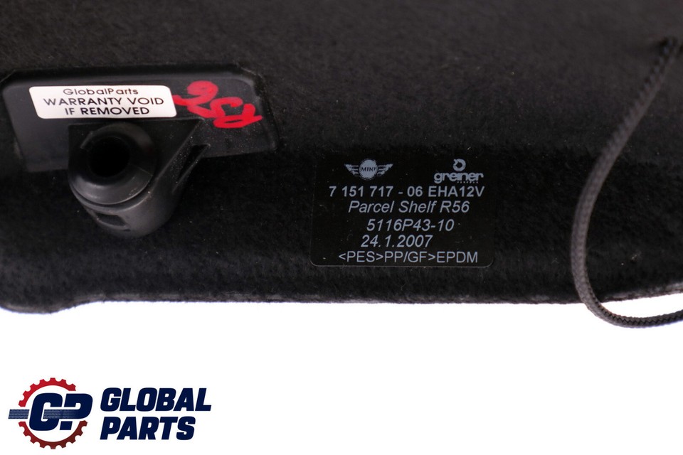 Mini R56 Rear Parcel Window Shelf Trim 4853511 7151717 | eBay UK