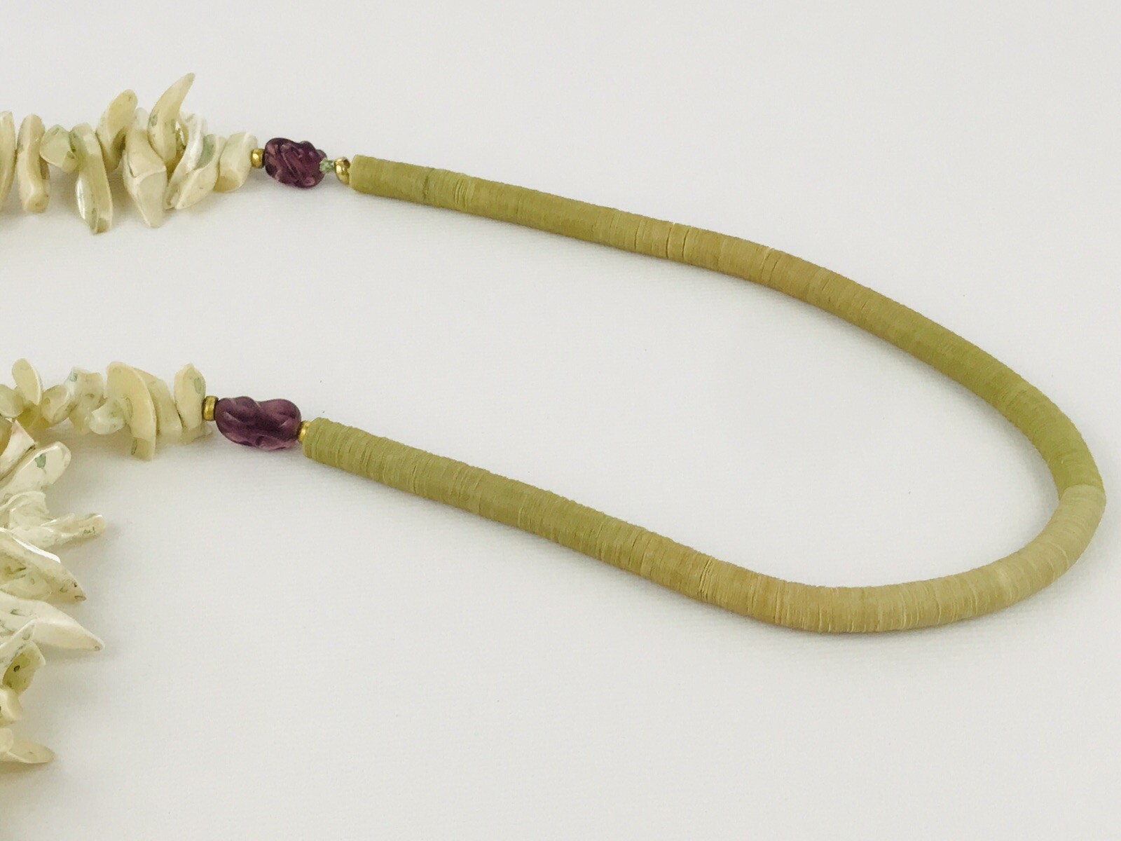 Vintage Oversized Shard Spike Sea Shell Necklace Heis… - Gem