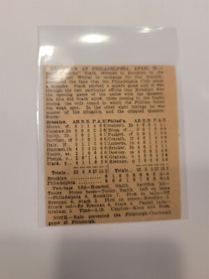 Dodgers Phillies Gavvy Cravath George Cutshaw Bill Brinker 1912 AP26 ...