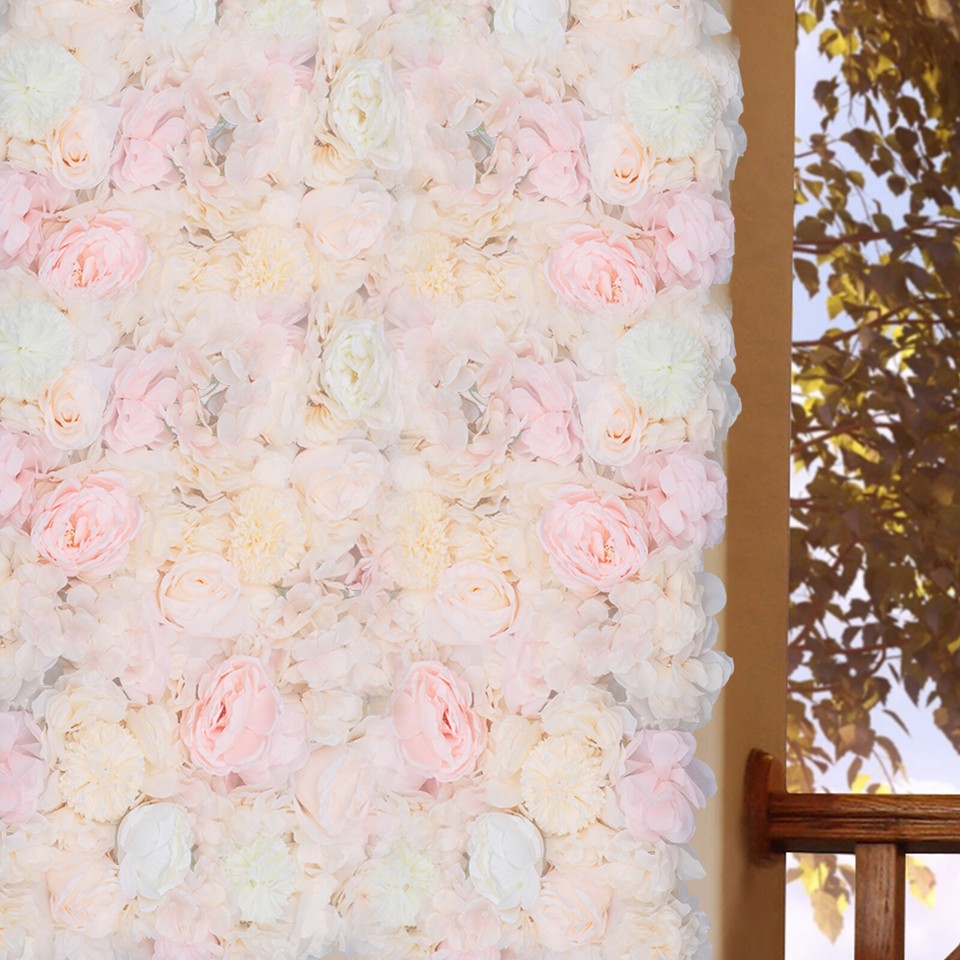 6 PCS Flower Wall Panel Floral Backdrop Flower Wall Decoration Wedding ...