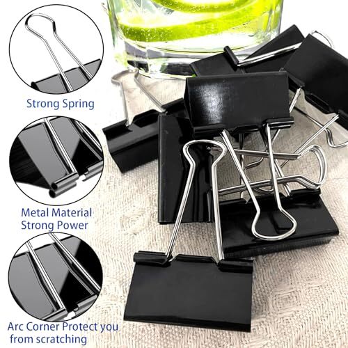 50 Pack Extra Large Binder Clips 2.4 Inch, Upgrade Large Binder Clips ...