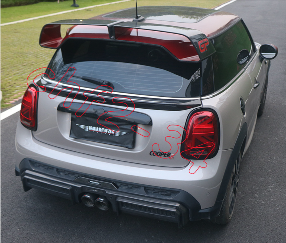 For Mini Cooper F55 F56 F57 JCW Real Carbon Spoiler Trunk Lid Lip Wing ...