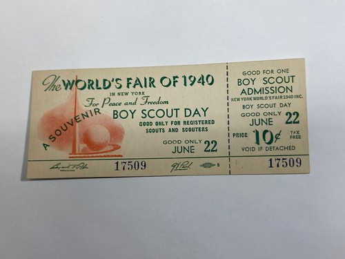 The World’s Fair of 1940 souvenir ticket 10 cent June 22 | eBay