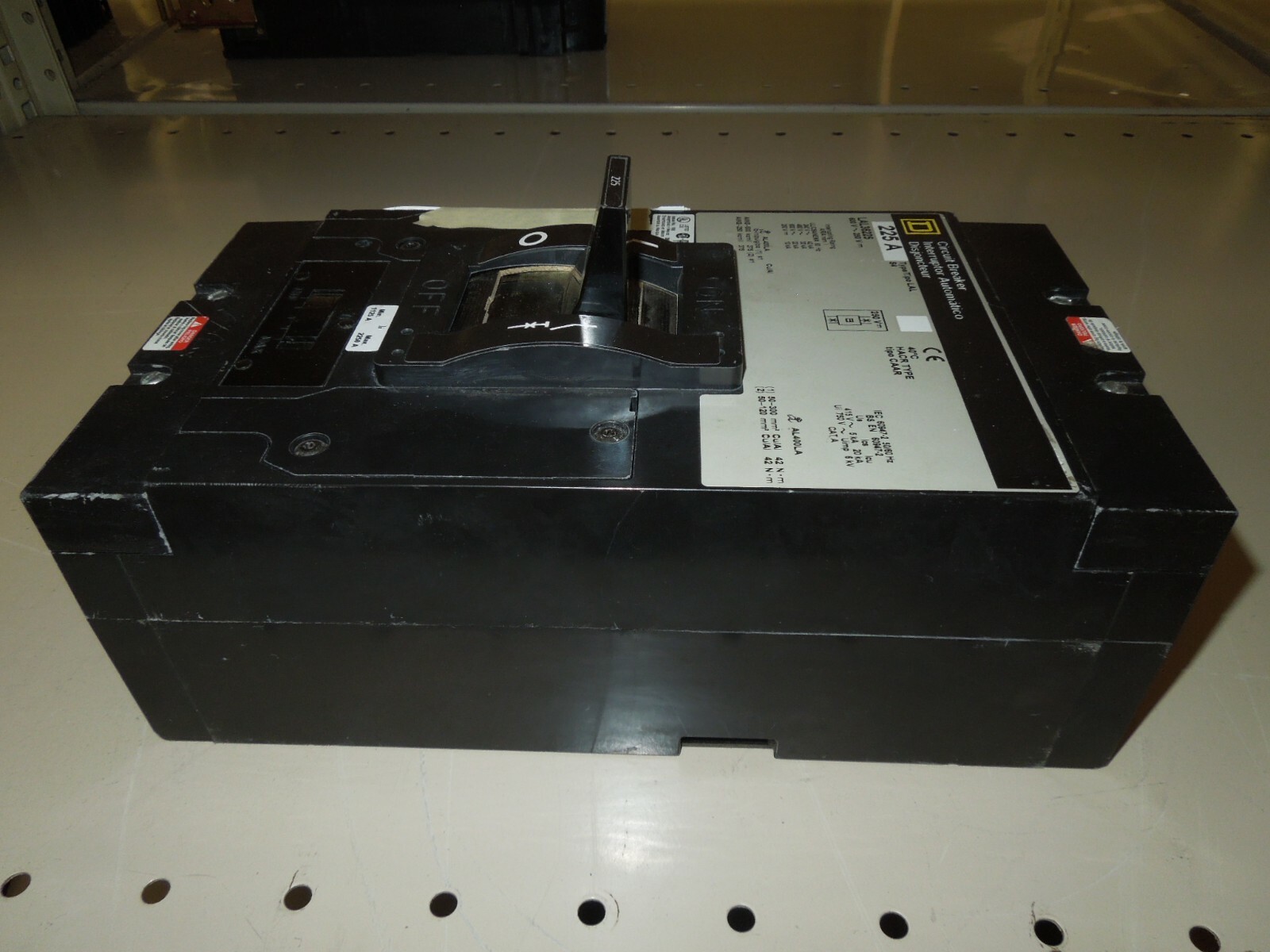 Square D LAL36225 Circuit Breaker 225A 3P 600V AC 250V DC W/ Test ...