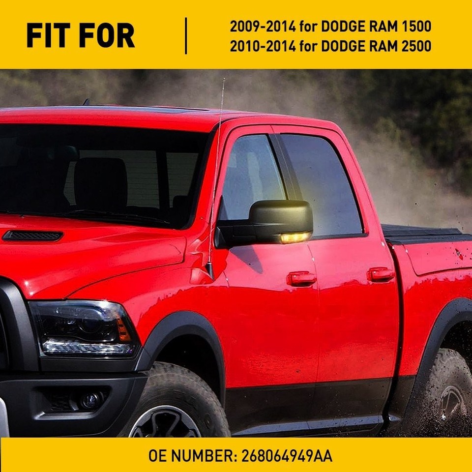 For 07-09 Dodge Ram 1500 2500 Driver Signal Mirror Turn Puddle ...