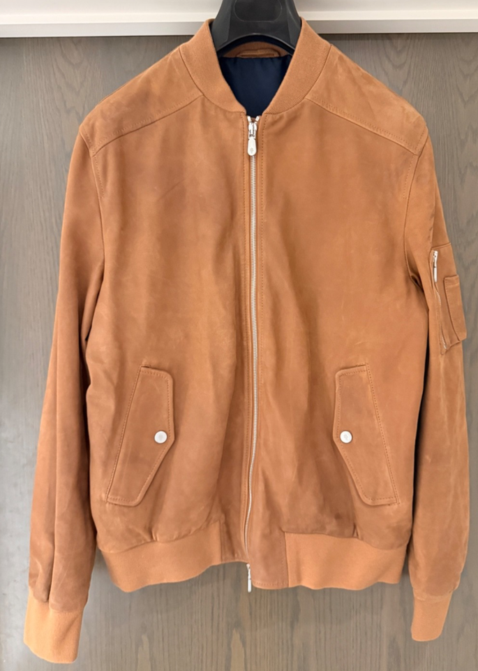 Mens Eleventy Lamb Leather Jacket | Size IT 52 | Tan Brown | eBay UK