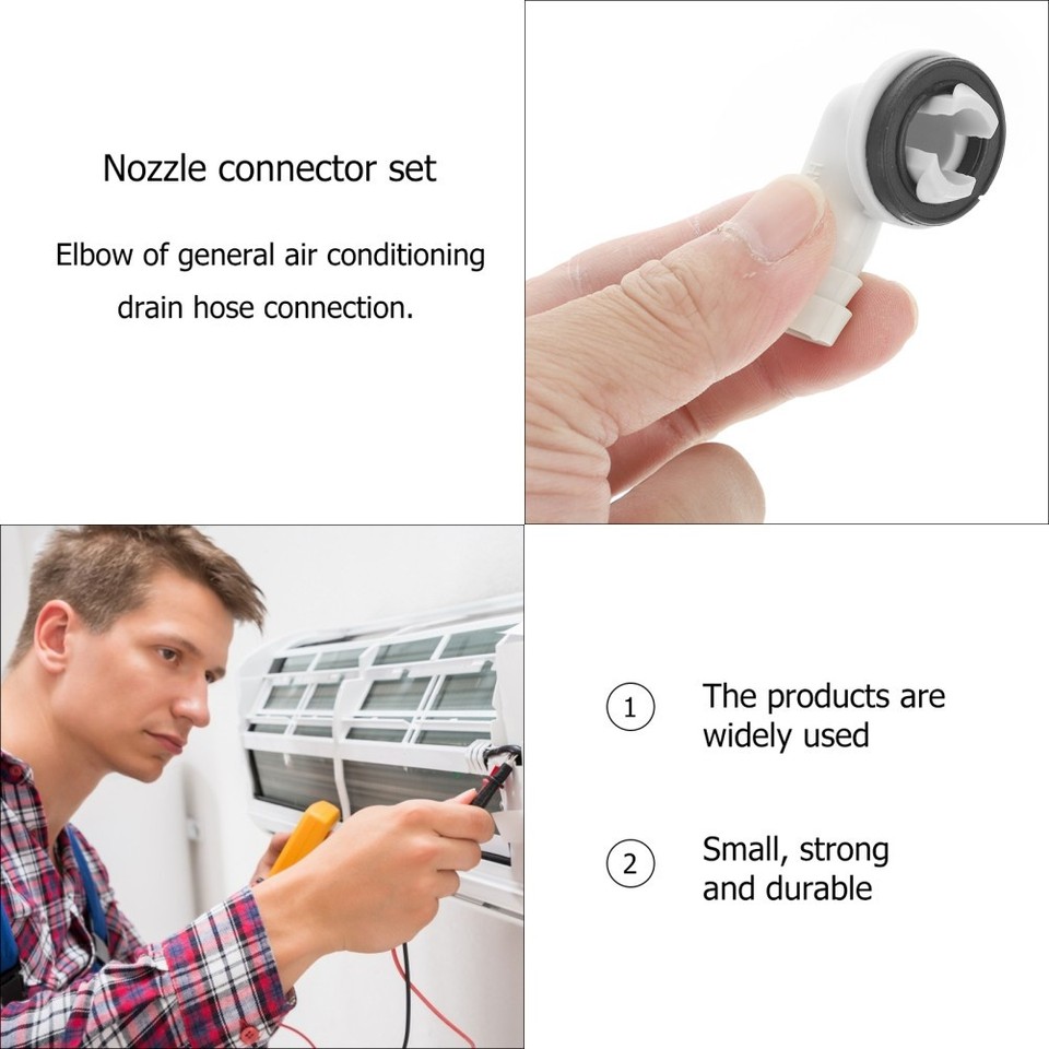 15 PCS Air Conditioner Drain Adapter 15mm Diameter 90 Degree Draining ...