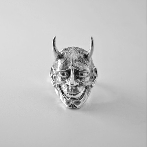Handmade HANNYA RING Japanese demon mask, 925 Sterling Silver Ring | eBay