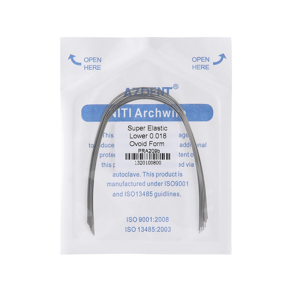 AZDENT Dental Orthodontic Arch Wires Super Elastic Niti Round Ovoid ...